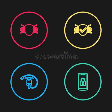 Lock Cyber Security Padlock With Keyhole Icon Made With Binary Code
