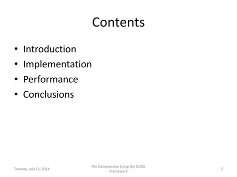 Ppt Enhancing File Compression With Cuda Framework Implementation
