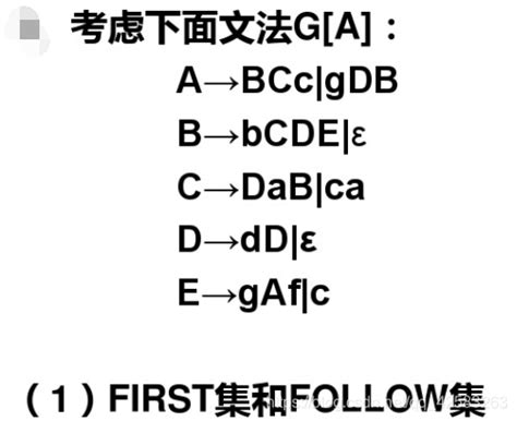 编译原理——第四章 构造first集和follow集的方法构造firstji Csdn博客