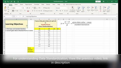 Data Standardization Using Excel Feature Transformation And Scaling
