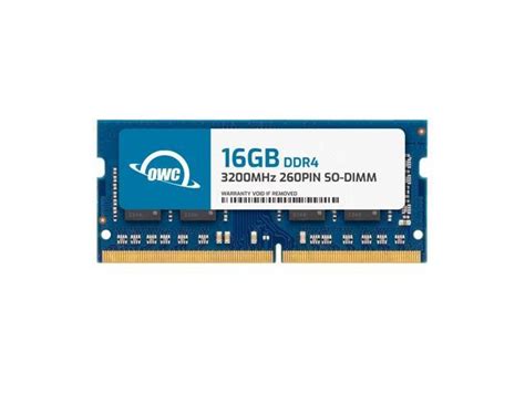 owc 16gb ddr4 3200mhz pc4 25600 cl22 1rx8 non ecc sodimm 1 2v 260 pin