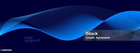 부드러운 그라데이션 벡터 추상적 배경 편안하고 조용한 예술과 함께 흐르는 진한 파란색 곡선 모양은 건강 의학 또는 음악 사운드를 설명 할 수 있습니다 3차원 형태에 대한