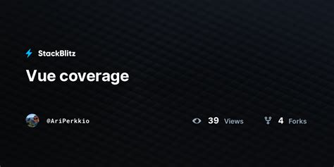 Vue Coverage Stackblitz
