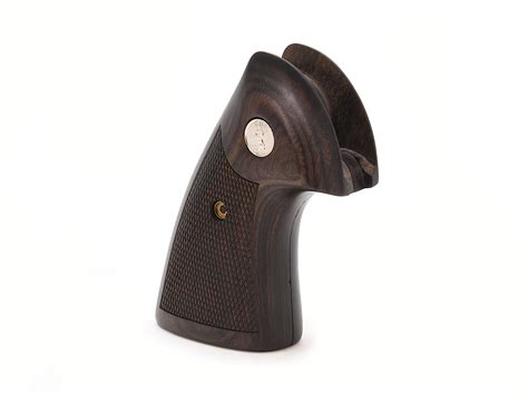 Colt Python New Factory Walnut Grips W Silver Medallions