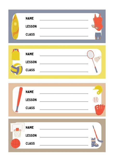 Name Tag Stickers For School