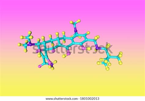 Molecular Structure Omadacycline Broad Spectrum Antibiotic Stock Illustration 1801002013
