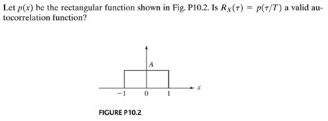 Solved Let P X Be The Rectangular Function Shown In Fig