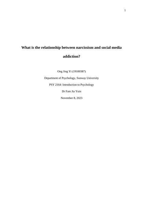Pdf What Is The Relationship Between Narcissism And Social Media