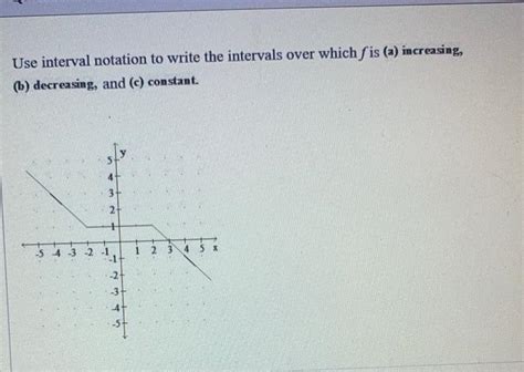 Solved Use Interval Notation To Write The Intervals Over