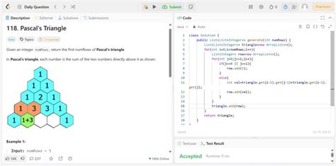 🚀 Daily Leetcode Practice Problem 118 Pascals Triangle Ravi Seru