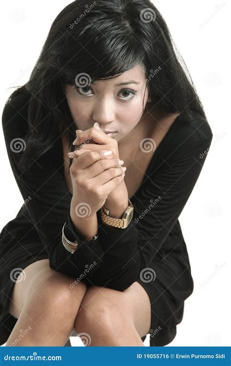 Ragazza Asiatica Adorabile Fotografia Stock Immagine Di Tallone