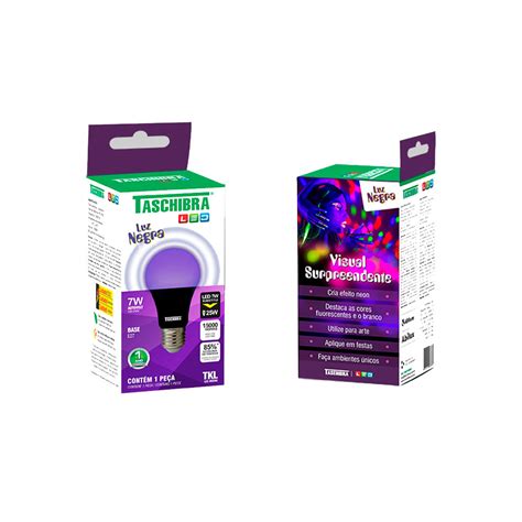 Lampada Led Taschibra Tkl Luz Negra 7w Bistek Supermercados Bistek