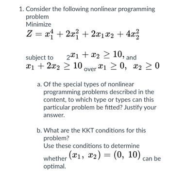 Answered Consider The Following Nonlinear Bartleby