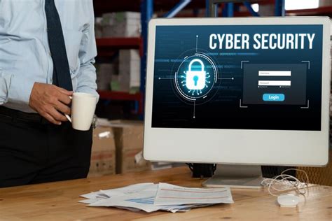 Cyber Security System On Computer Screen Protect Private Information