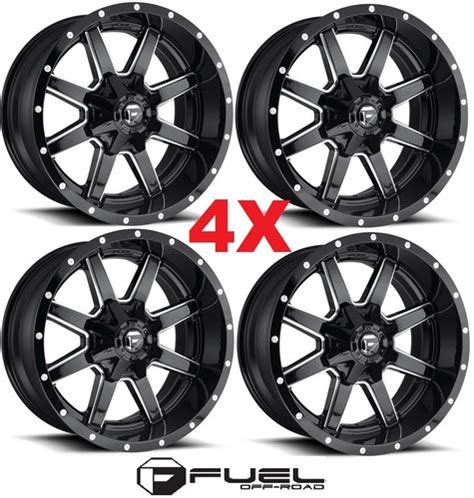 18 Fuel Maverick Wheels Rims Gloss Black Milled F 150 F150 Set 4 Ebay