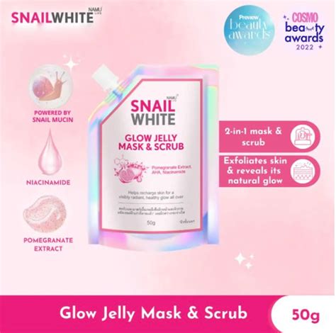 Snail White Glow Jelly Mask And Scrub 50g Iluvmyskin Llc