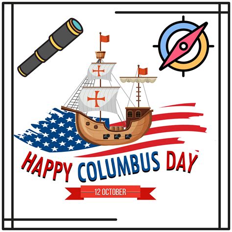 Happy Columbus Day Coloring Page Coloring Pages Mimi Panda