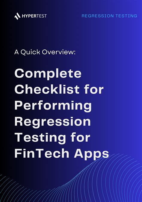 Complete Checklist For Performing Regression Testing For Fintech Apps