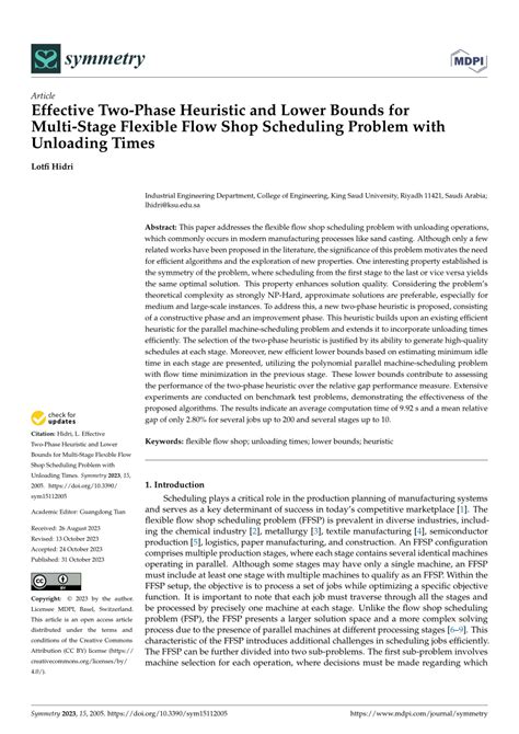 Pdf Effective Two Phase Heuristic And Lower Bounds For Multi Stage