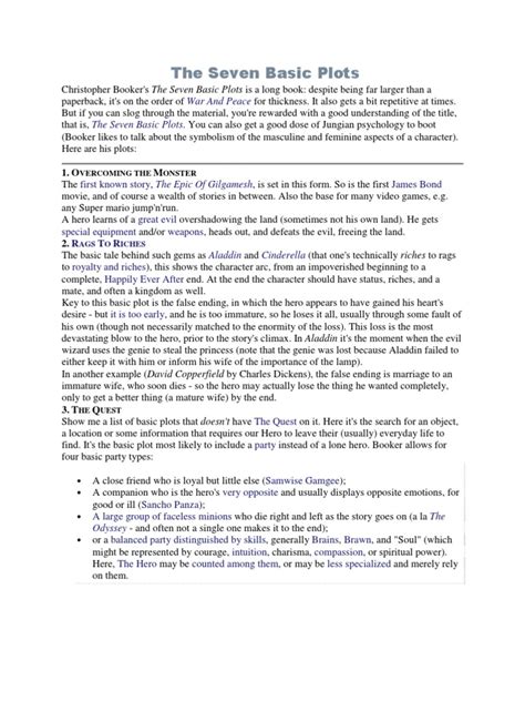 The Seven Basic Plots Pdf Quest Hero