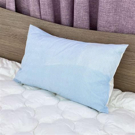 High Tech Pcm Cooling Treatment Cotton Pillow With Blue Dot Color