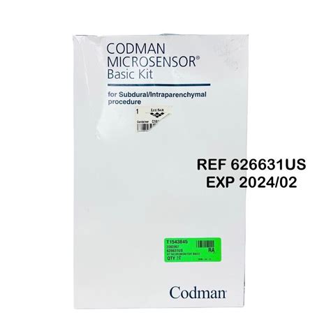 New CODMAN REF 626631US CODMAN MICROSENSOR Basic Kit EXP 2024 02 Disposables General For Sale
