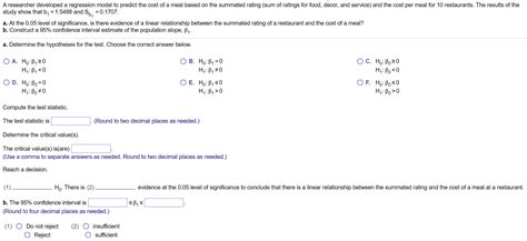 Solved A Researcher Developed A Regression Model To Predict