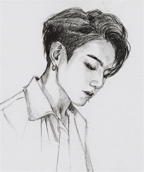 Bts Fanart Jk Kpop Drawings Pencil Art Drawings Art Drawings Sketches