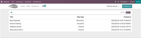 how to add a sort option in odoo 16 website portal