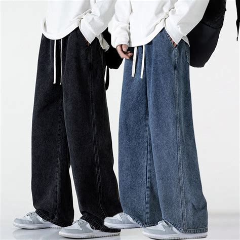 노기모데님입고 남자 밴딩 겨울 융기모 와이드 데님 청바지 연청 진청 그레이 흑청 에이블리