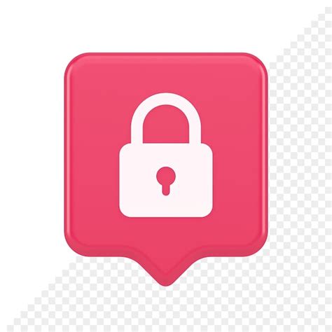 Premium Psd Padlock Locking Web Access Button Password Security Protection Safe Encryption 3d