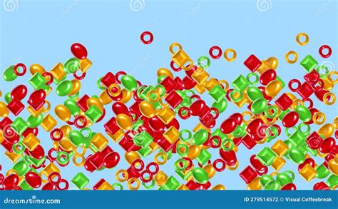 Animated Background Candy Colors Raining Falling Transition Infinite Loop Stock Footage Video