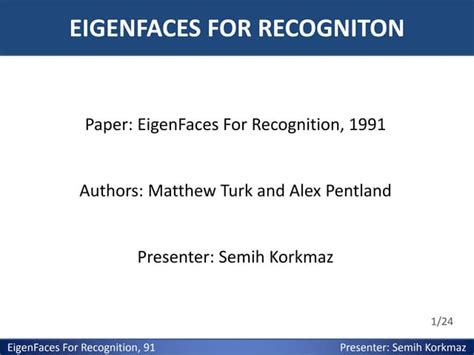 Eigenfaces Pdf