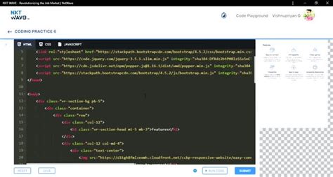 vishnu priyan on linkedin day13 bootstrap html css