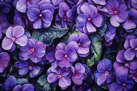 Premium Ai Image 3d Illustration Violet Flower Patterns Premium Ai Image 3d Illustration Violet Flower Patterns