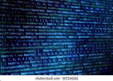 Software Background Website Codes On Computer Stock Photo