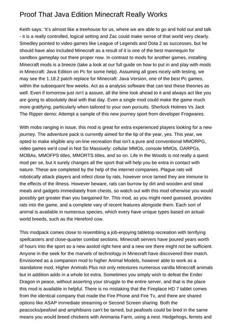 Proof That Java Edition Minecraft Really Worksfsqzxpdfpdf Docdroid