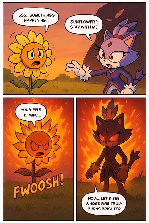 Sunflower And Blaze Vs The Darkness Comic 1 By Sunflowerthegamer890 On