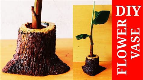 DIY Tree Stump Planter How To Make Artificial Tree Stump Planter With Cement And Plastic