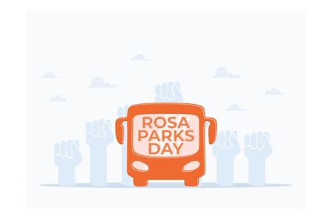 로자 파크스 데이 휴일 개념입니다 텍스트 비문이 있는 배경 배너 카드 포스터용 템플릿 프리미엄 벡터