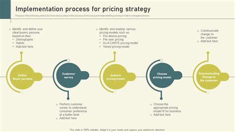 Per User Pricing Model For Managed Services Implementation Process For Pricing Strategy Ppt Example