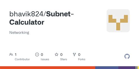 GitHub Bhavik Subnet Calculator Networking
