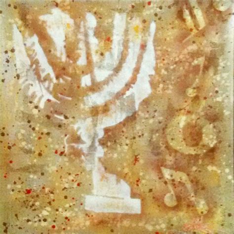 Musical Menorah Israel Modern Art Menorah Judaica Paintings Musicals
