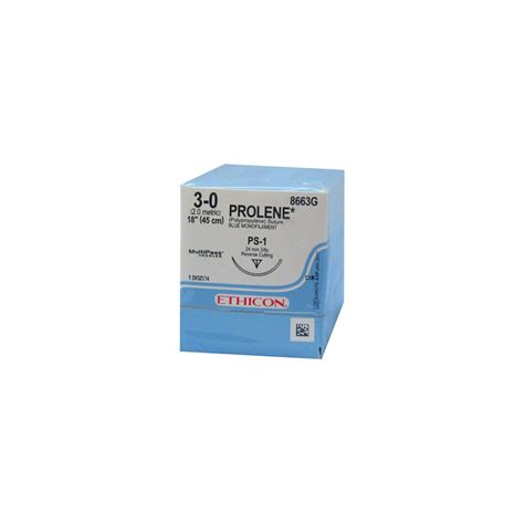 Bx 12 Suture 5 0 Prolene Mono 18 Ps2 Needle Blue