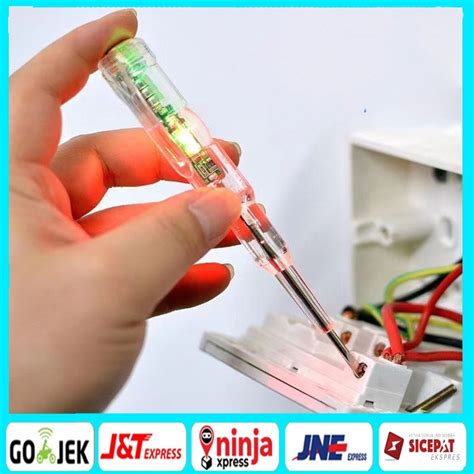 Jual Bbs Obeng Tester Tespen Obeng Minus Test Pen Listrik Tes Lampu Indikator Dual Led Merah