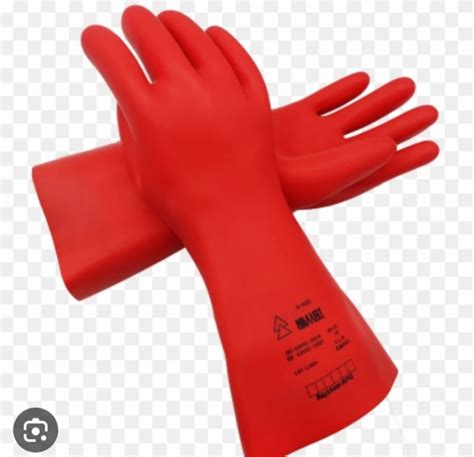 Plain Latex Raychem Electric Safety Hand Gloves Class 2 For Electrical