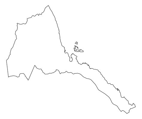 Eritrea Outline Map Eritrea Map