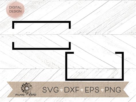 Split Rectangle Svg Split Frame Svg Rectangle Svg Etsy Uk