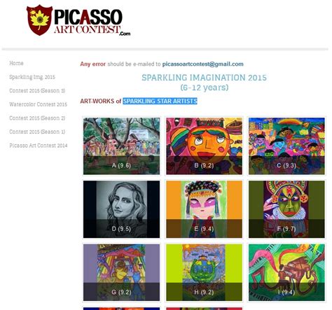 Picasso Art Contest Sparkling Imagination Contest 2015