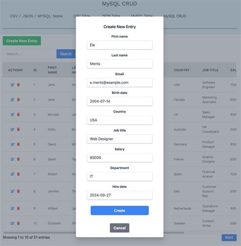 Mysql Crud Custom Component Component Development Rapidweaver